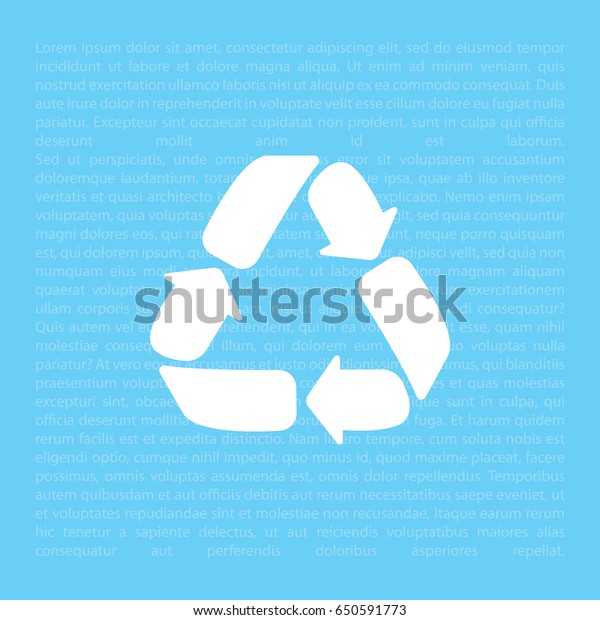 Recycle Sign Isolated Vector Illustration Stock Vector (Royalty Free ...