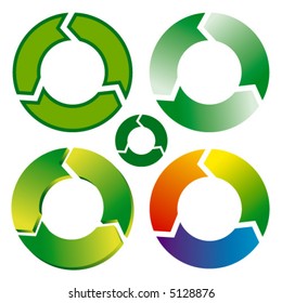 Four Part Cycle Diagram One Color Stock Illustration 316992056 ...
