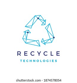 Recycle Tech Geometric Logo Vector Icon Stock Vector (Royalty Free ...