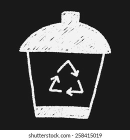 Recycle Trash Can Doodle Drawing Stock Vector (Royalty Free) 277455929