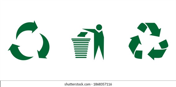 Recycle Trash People Icon Vector Eps Stock Vector (Royalty Free ...