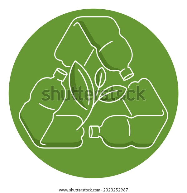 Recycle Waste Plastic Biomaterials Biodegradable Bottle Stock Vector ...