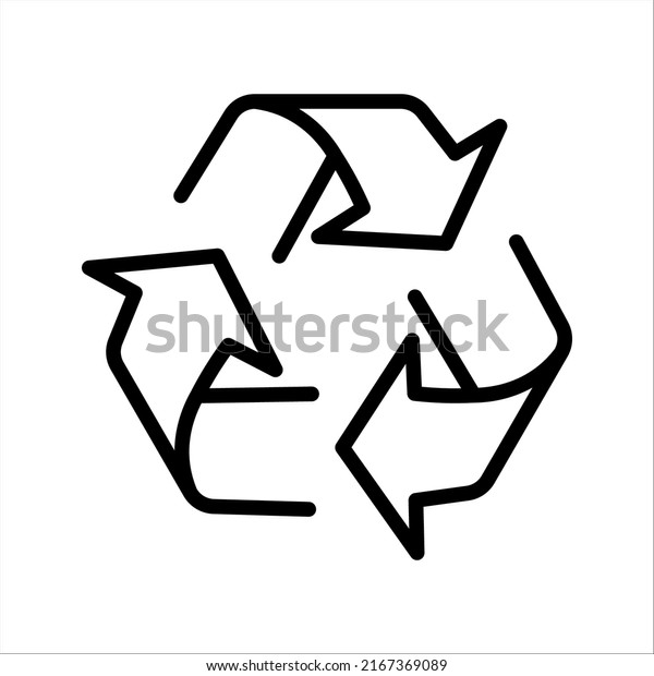 Recycled Cycle Arrows Icon Vector Illustration Stock Vector (Royalty ...