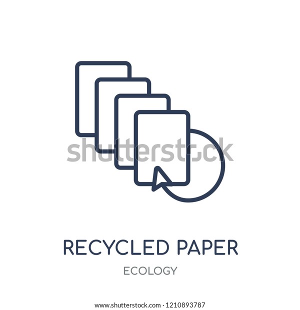 Recycled Paper Icon Recycled Paper Linear Stock Vector (Royalty Free ...