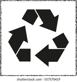 Recycling Black Vector Icon Stock Vector (Royalty Free) 355295993 ...