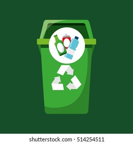 Recycling Bottles Can Icons Vector Illustration Stock Vector (Royalty ...