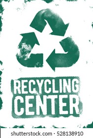 Recycling Center Sign Vector Isolated Stock Vector (Royalty Free ...