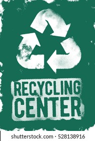 Recycling Center Sign Vector Isolated Stock Vector (Royalty Free ...