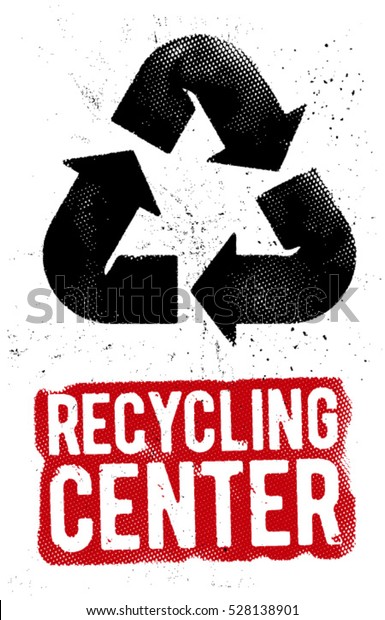 Recycling Center Sign Vector Isolated Stock Vector (Royalty Free ...