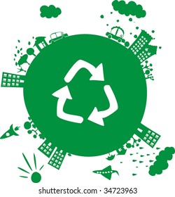 Recycling Earth Stock Vector (Royalty Free) 34723963 | Shutterstock