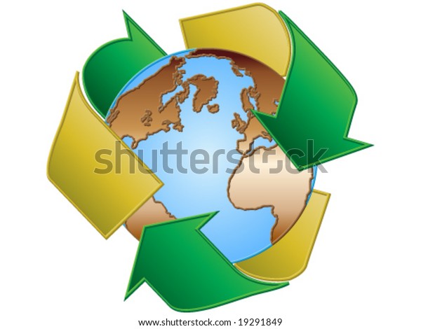 Recycling Earth Vector Illustration Stock Vector (Royalty Free ...