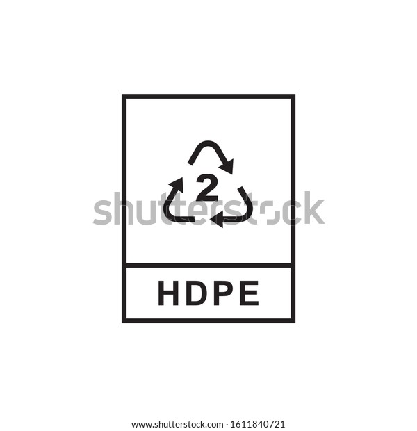 Recycling Hdpe Icon Symbol Vector Illustration Stock Vector (Royalty ...