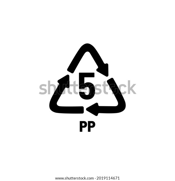 Recycling Icon Plastic Recycling Symbol Pp Stock Vector (Royalty Free ...