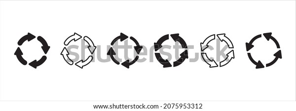 Recycling Icon Set Circle Recycle Symbol Stock Vector (Royalty Free ...