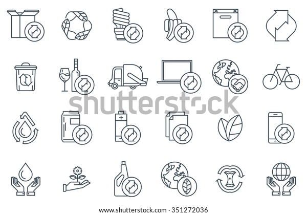 Recycling Icon Set Suitable Info Graphics Stock Vector (Royalty Free ...