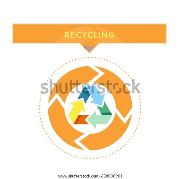 Recycling Logo Design Circle Graphic Recycled Stock Vector (Royalty ...