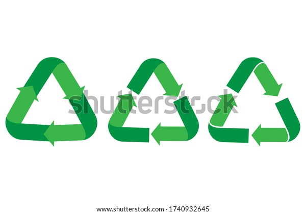 Recycling Logo Form Triangles Reuse Icon Stock Vector (Royalty Free ...