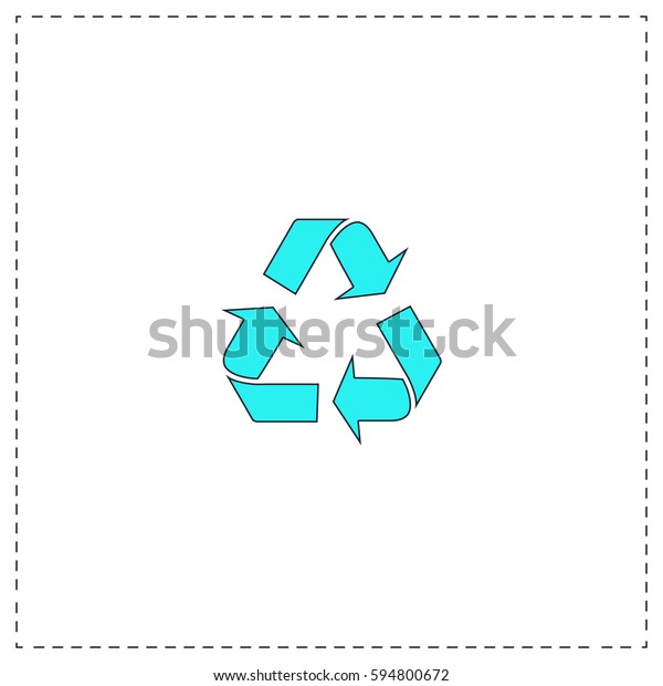 Recycling Outline Vector Icon Black Editable Stock Vector (Royalty Free ...