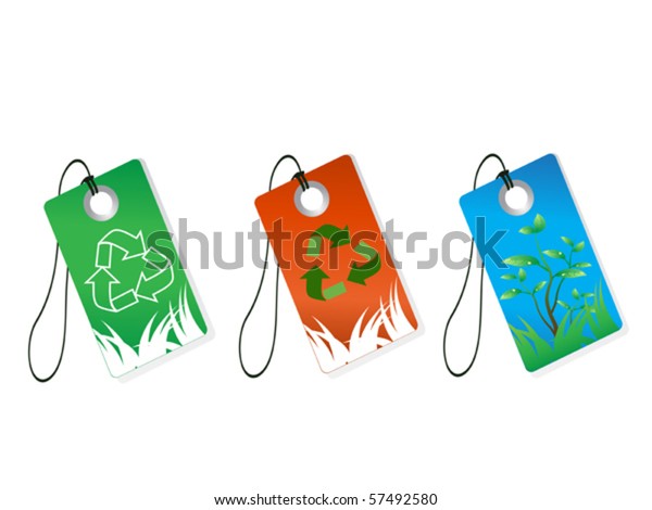 Recycling Tags Stock Vector (Royalty Free) 57492580 | Shutterstock