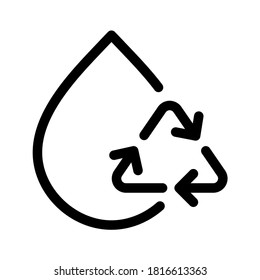 Recycling Water Icon Line Vector Isolate Stock Vector (Royalty Free ...