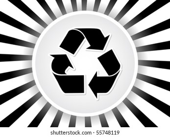 Recycling White Background Stock Vector (Royalty Free) 55748119 ...