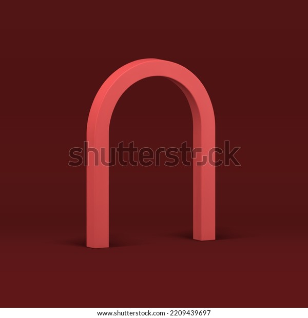 Red 3d Arch Curved Column Decorative Stock Vector (Royalty Free ...