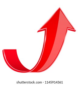 Red 3d Arrow Vector Illustration Isolated Stock Vector (Royalty Free ...