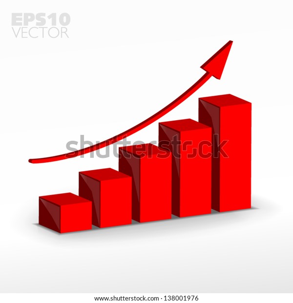 Red 3d Business Decline Graph Stock Vector (Royalty Free) 138001976 ...