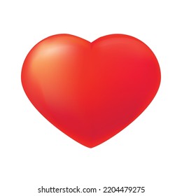 Red 3d Heart Shape Isolated On Stock Vector (Royalty Free) 2204479275 ...