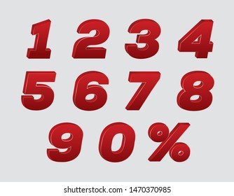 299 3d Shiny Red Number Collection 7 Images, Stock Photos & Vectors ...