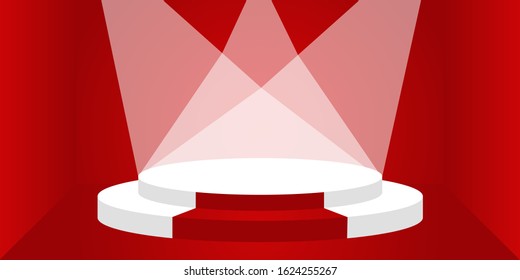 Red Abstract Background Stage Lights Stock Vector (Royalty Free ...