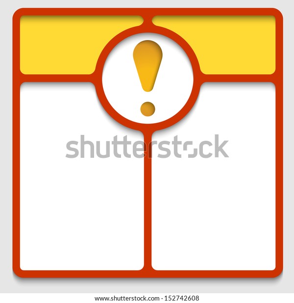 Red Abstract Frames Exclamation Mark Stock Vector (Royalty Free ...