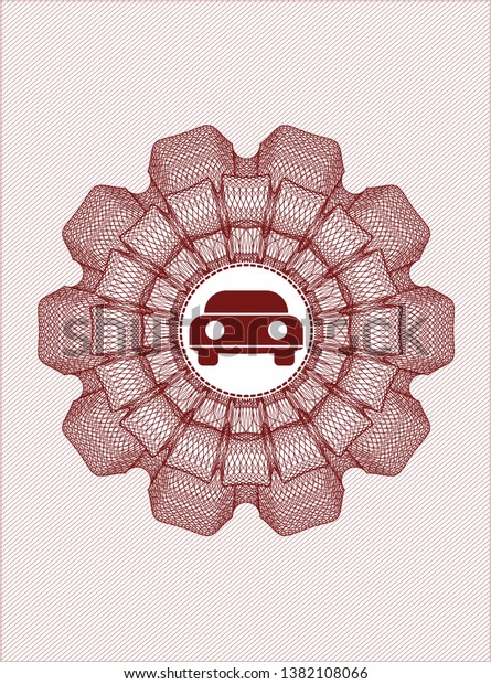 Red Abstract Linear Rosette Car Seen Stock Vector (Royalty Free ...