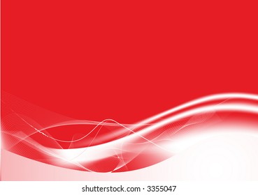 Red Abstract Lines Background Composition Curved Stock Vector (Royalty ...
