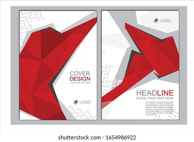 Red Abstract Triangle Cover Page Stock Vector (Royalty Free) 1654986922 ...