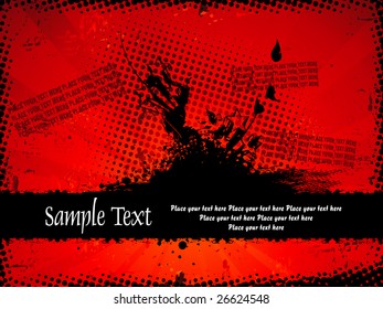 Red Abstract Vector Grunge Stars Illustration: เวกเตอร์สต็อก (ปลอดค่า ...