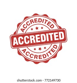 Red Accredited Tag Label Rubber Vector Stock Vector (Royalty Free ...