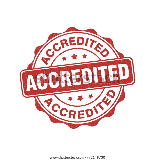 Red Accredited Tag Label Rubber Vector Stock Vector (Royalty Free ...