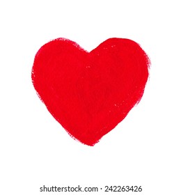 Watercolor Hand Painted Red Heart 스톡 사진 126404840 | Shutterstock