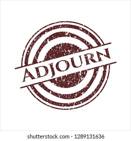 Red Adjourn Rubber Grunge Texture Seal Stock Vector (Royalty Free ...