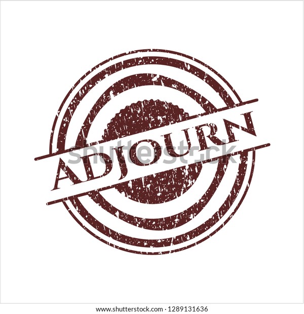 Red Adjourn Rubber Grunge Texture Seal Stock Vector (Royalty Free ...