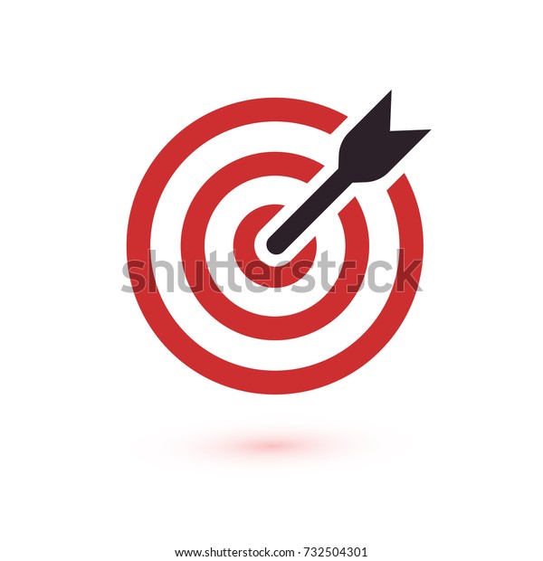 Objectif rouge, flèche, concept Idée, succès : image vectorielle de ...