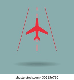 Red Airplane Icon Stock Vector (Royalty Free) 302156780 | Shutterstock