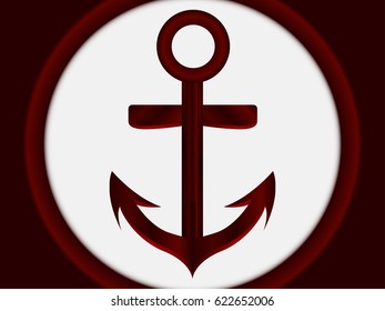 Red Anchor Stock Vector (Royalty Free) 622652006 | Shutterstock