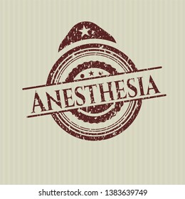 Red Anesthesia Rubber Stamp Grunge Texture Stock Vector (Royalty Free ...