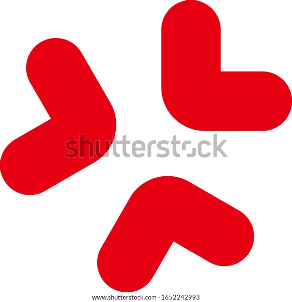 Red Anger Symbol Isolated Vector Illustration Stock Vector (Royalty ...
