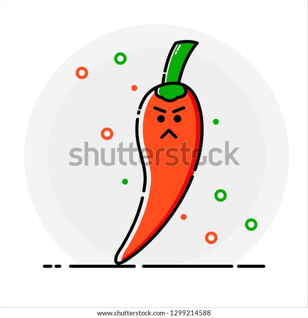 Red Angry Chili Stock Vector (Royalty Free) 1299214588 | Shutterstock