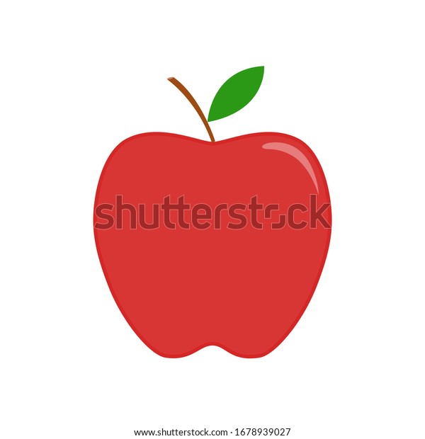 Red Apple Design Illustration Vector Editable Stock Vector (Royalty ...