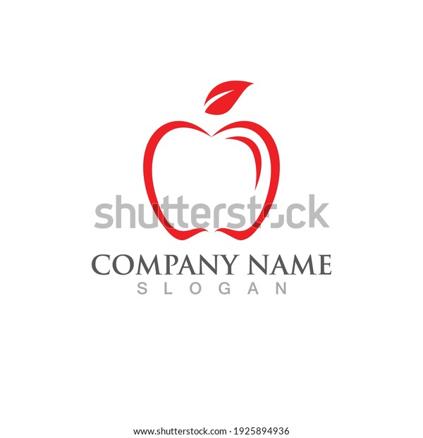Red Apple Logo Symbol Icon Vector Stock Vector (Royalty Free ...
