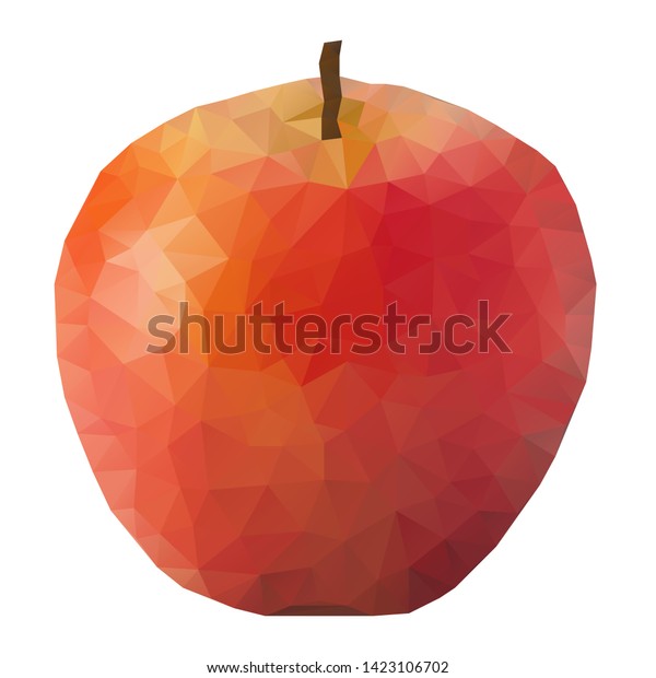 Red Apple Low Poly Design Stock Vector (Royalty Free) 1423106702 ...